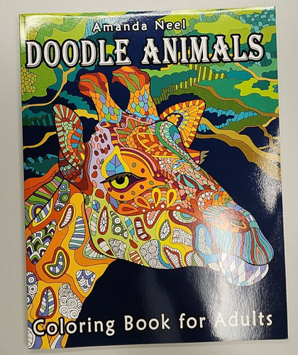 Doodle Animals Coloring Book for Adults by Amanda Neel New | eBay