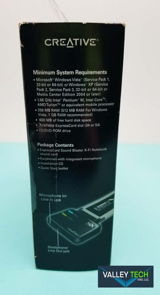 Creative Express Card Sound Blaster X-Fi Notebook | eBay