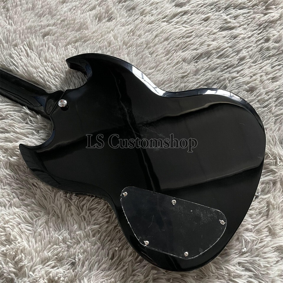 SG Custom Ebony Electric Guitar Tony Iommi Solid Body Cross Inlay 22F ...