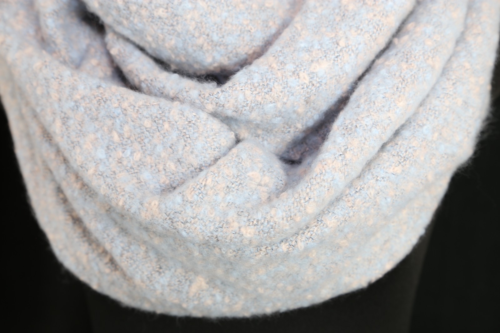 Soft Powder Blue & Beige Marled Blanket Infinity Scarf B3 | eBay