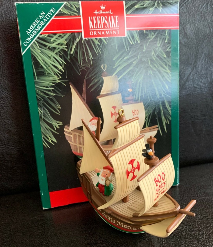 Hallmark Keepsake American Commemorative "Santa Maria" dated 1492-1992 ...