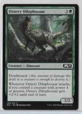 MTG Ornery Dilophosaur Core Set 2021 (M21) Common Magic Card #194/274 ...