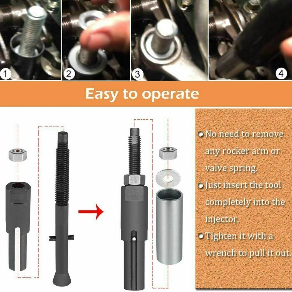 6778+6779 Injector Puller+7222 Injector Tube Remover for GM Durama 6.6L ...