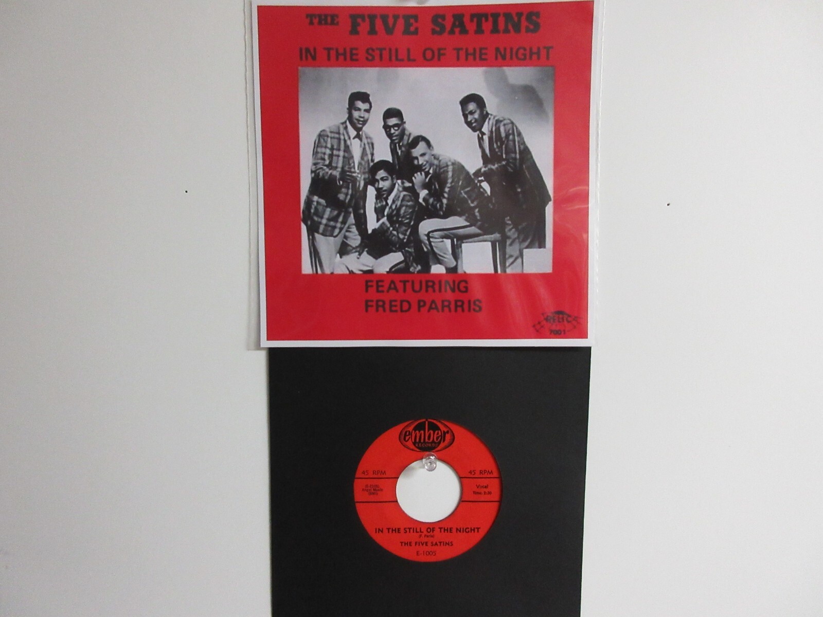 💥 ' THE FIVE SATINS ' HIT 45 + PICTURE [IN THE STILL OF THE NITE] 1956 ...