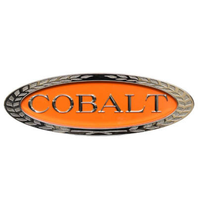 Cobalt Boat Logo Emblem 453133 | W/ Wreath Silver / Orange Aluminum | eBay