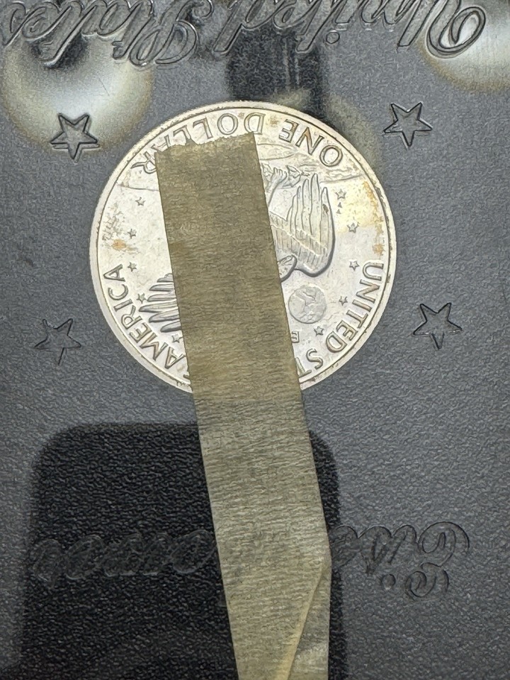 1971-S Eisenhower Proof Silver Dollar. In Display Holder Damaged 5 ...