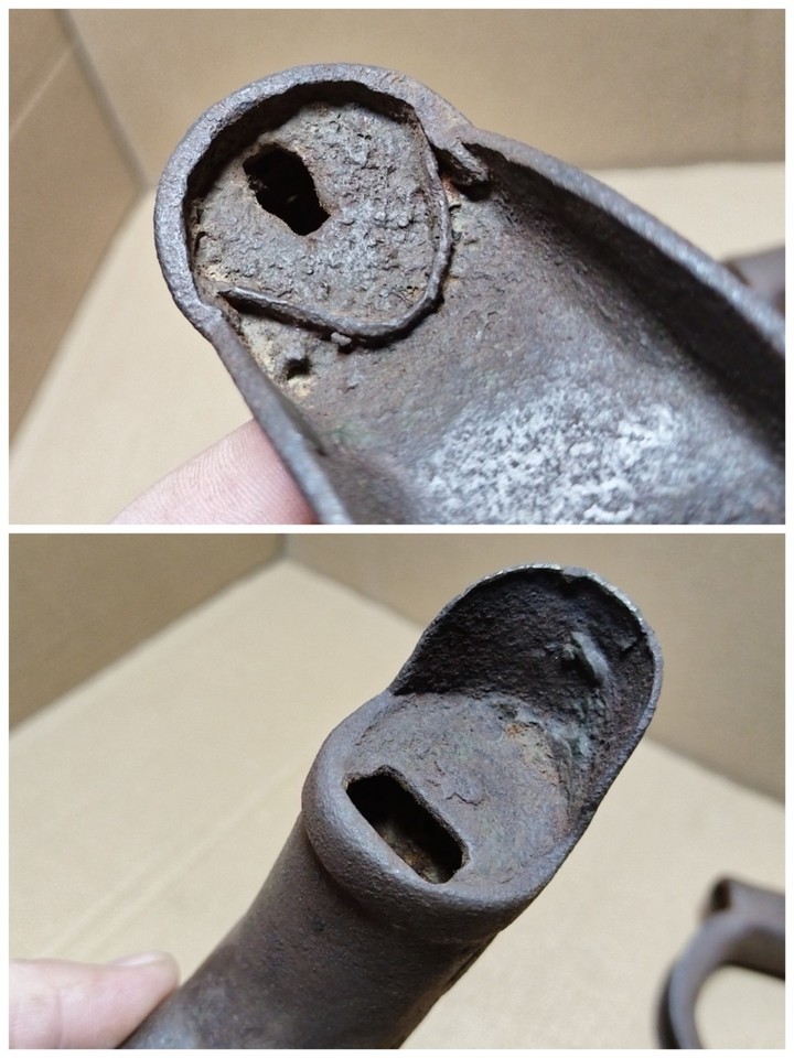 VINTAGE ANTIQUE HAND FORGED PRIMITIVE DOUBLE WROUGHT IRON SHACKLES ...