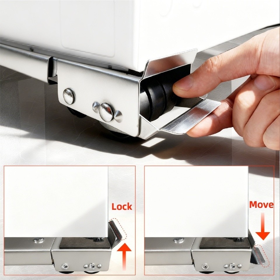 Extendable Rolling Base for Heavy Appliances Raises Units Protects ...