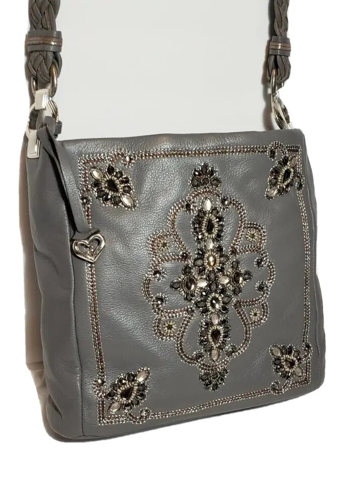 BRIGHTON MASTERPIECE ANJU ANISHA GREYHOUND JEWEL EMBELLISHED SHOULDER ...