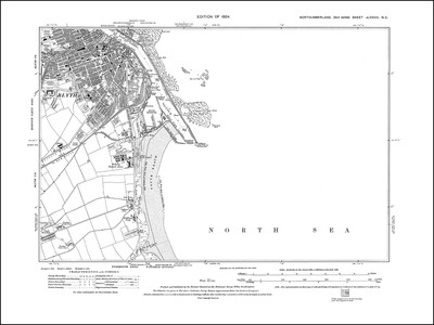 Old map of Blyth, Northumberland in 1924: 78NE repro | eBay
