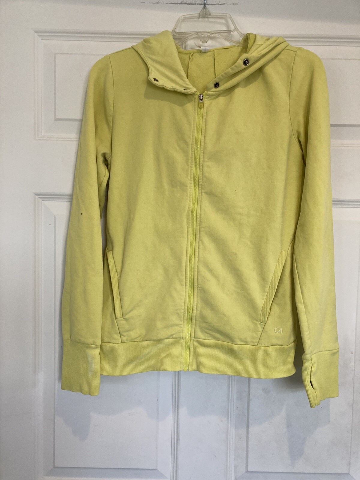 Gap Fit Women Bright Yellow Zip Up Hoodie women's M medium hoody sporty ...