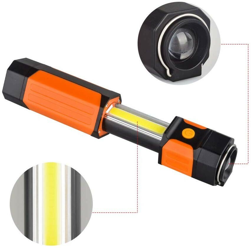 COB Work Light-Stretchable Hand-held LED Flashlight with 3 Lighting ...