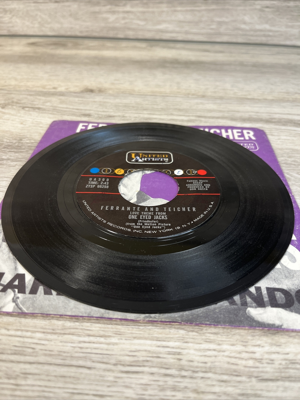 Ferrante Teicher Love Theme From One Eyed Jacks 7 VG Vinyl 45 UA 300 1961 EBay Ferrante Teicher Love Theme From One Eyed Jacks 7 VG Vinyl 45 UA 300 1961 EBay