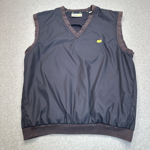 Masters Windbreaker V Neck Vest Men Large Blue Pullover Golf Augusta ...