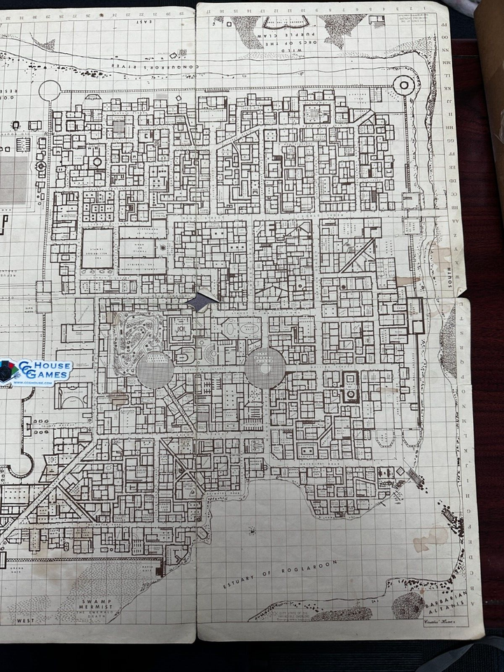 1976 Judges Guild City State of the Invincible Overlord Map Vintage #A ...