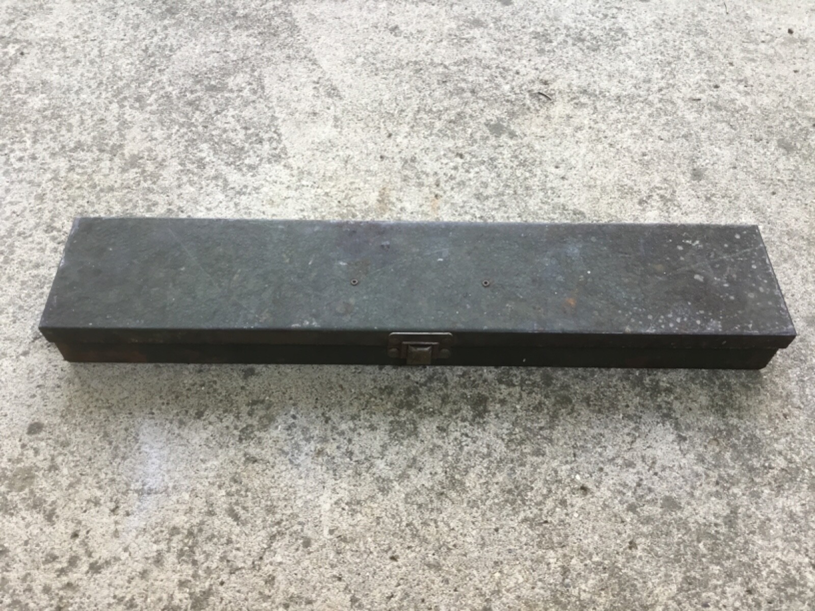 VINTAGE EMPTY S-K Green Metal Socket Set Box Case 15" X 3" X 1 -1/2 ...