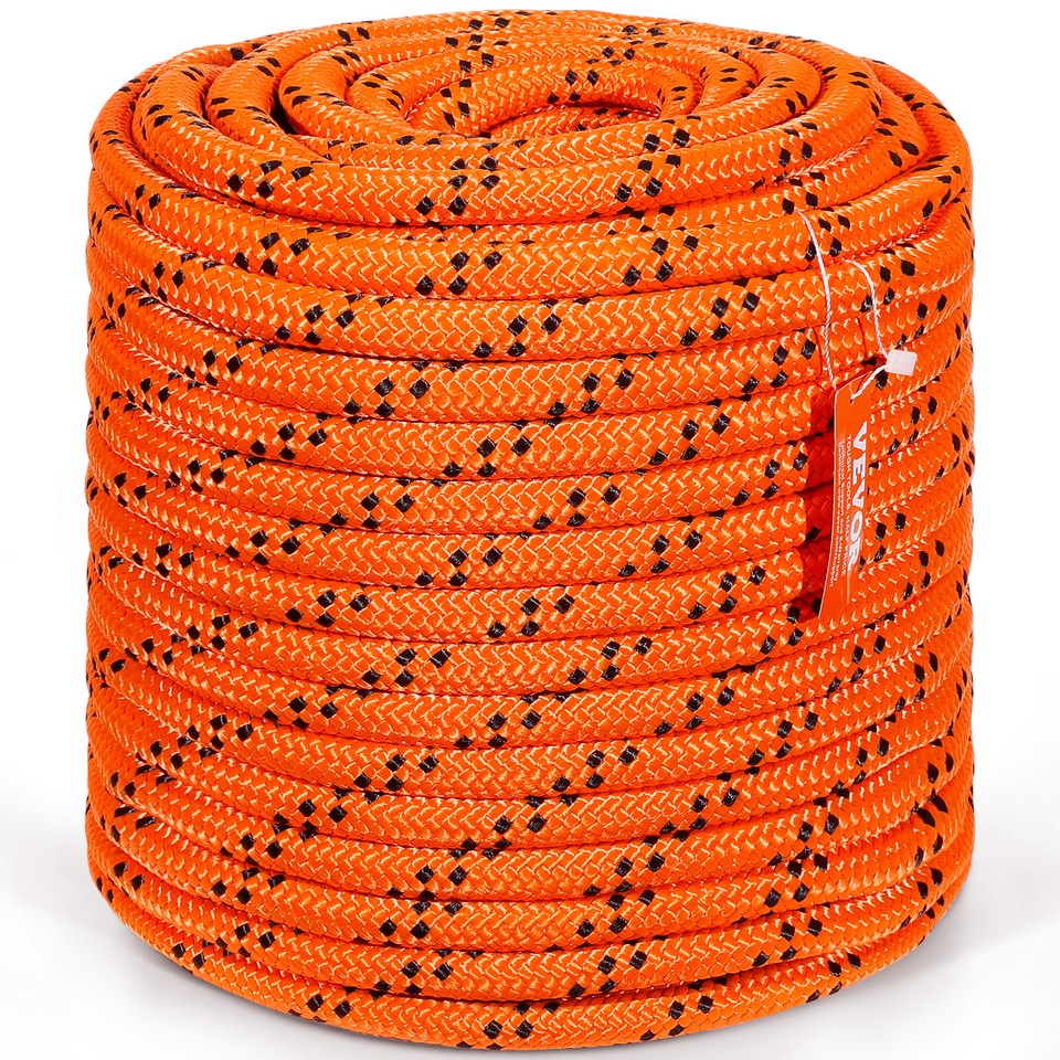 VEVOR Arborist Tree Climbing Rope Double Braid Polyester 3/4" x 220' 24 ...