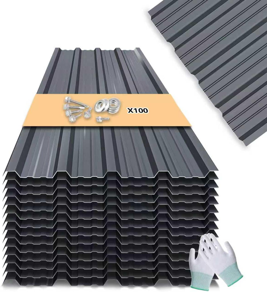 Metal Roofing Panels - 20 Pcs Waterproof Heavy Duty Metal Roof Panels ...
