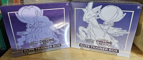 (2) Pokemon TCG Chilling Reign Elite Trainer Box ICE/SHADOW RIDER ...