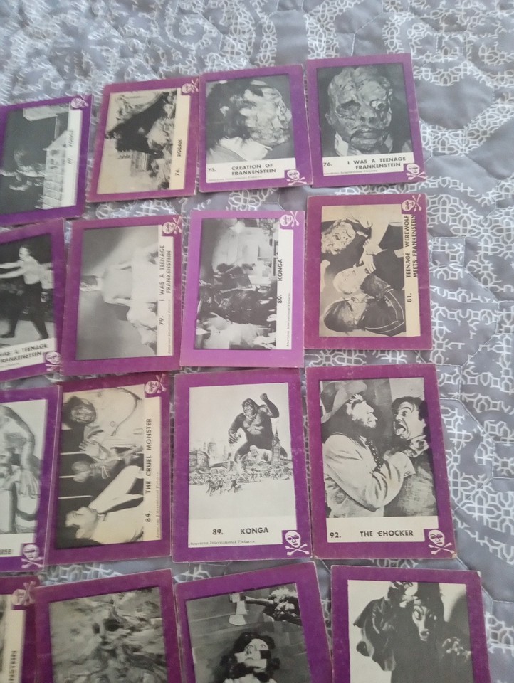 Vintage 1963 Rosan Terror Monster Cards Lot Of 20 Different Nice ...