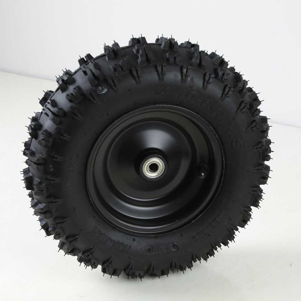 Pair 4.10-6 Tire Rim Wheel Assembly Snow Blower Thrower ATV Go Kart 410 ...