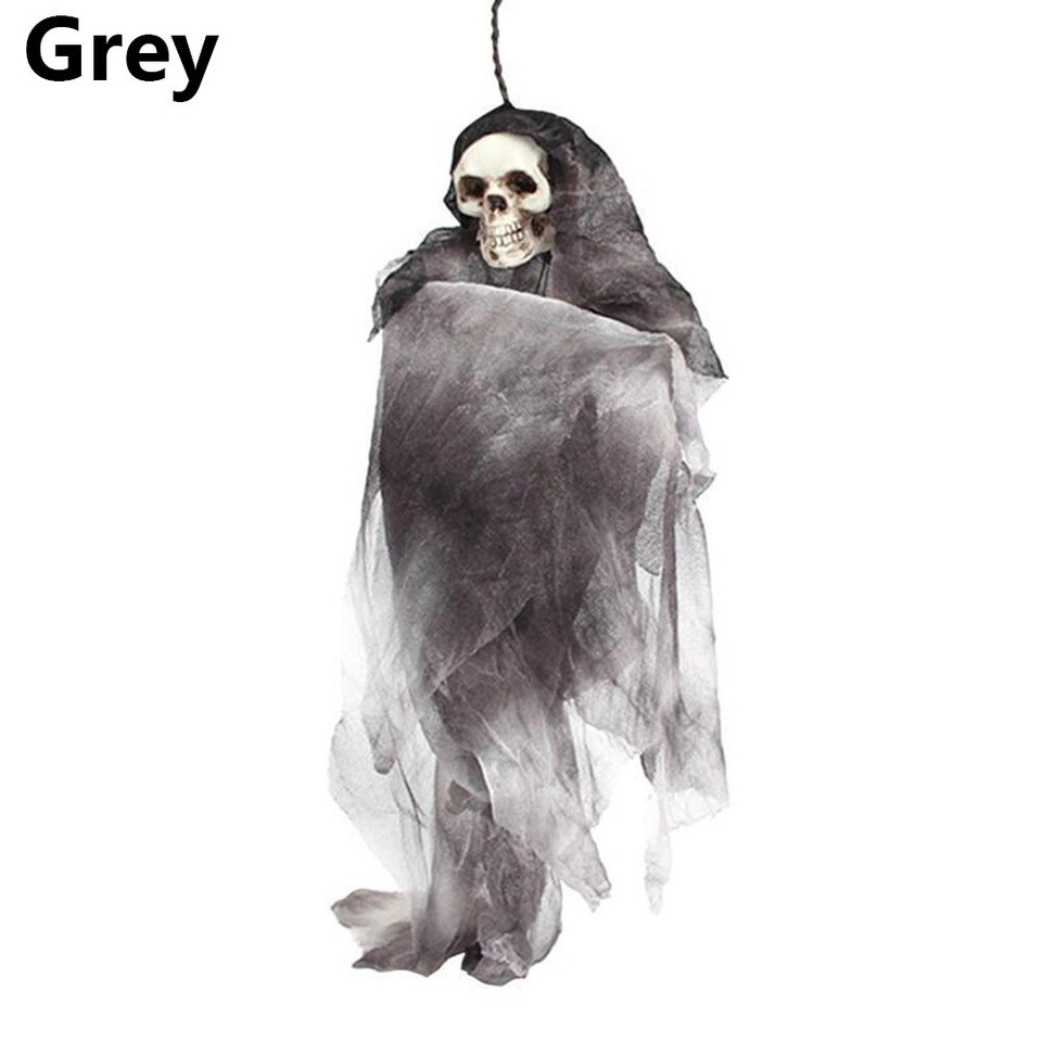 Haunted House Props Halloween Hanging Ghost Skeleton Skull Horror Party ...