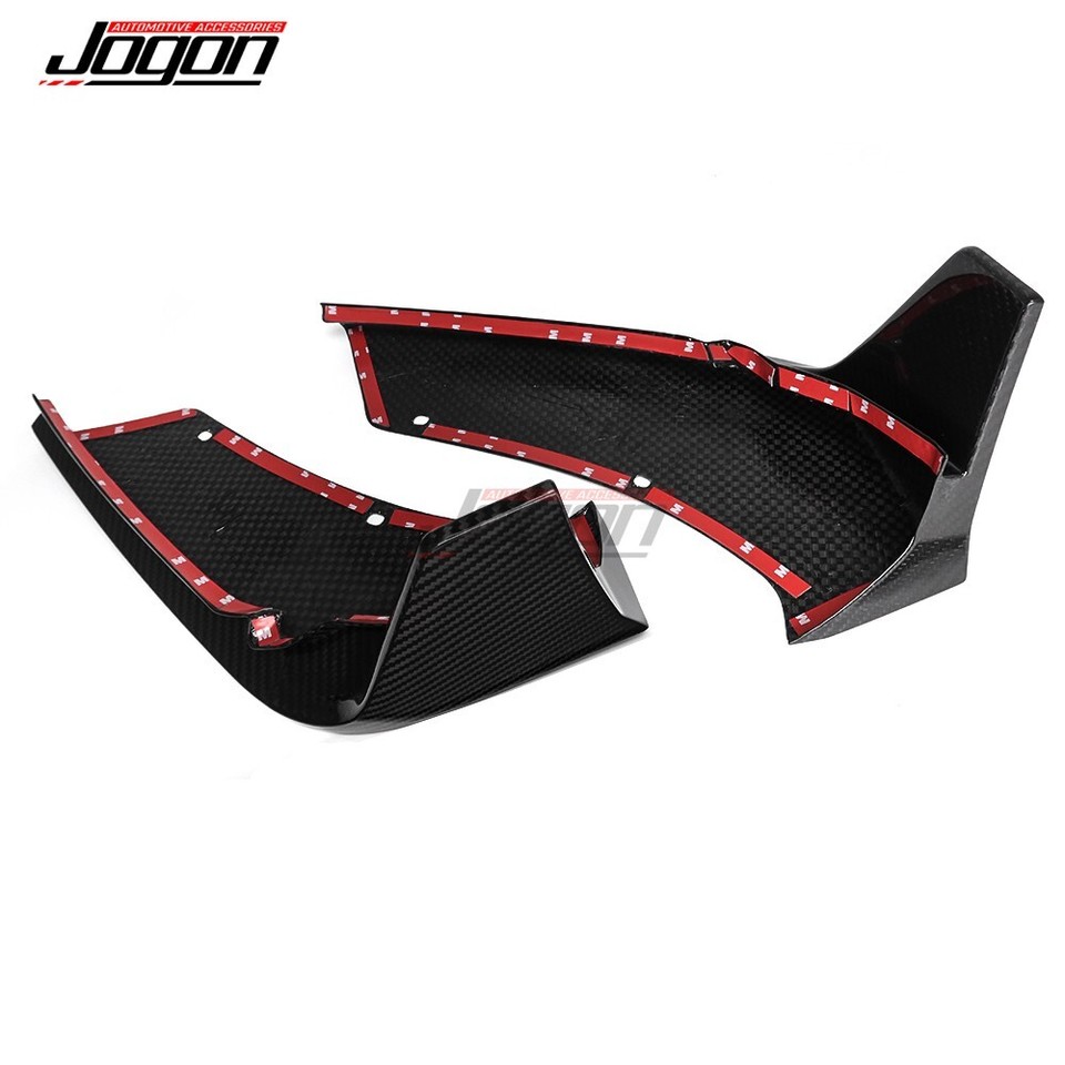 Carbon Rear Bumper Side Splitters Fins Covers For Corvette C8 Z51 ...