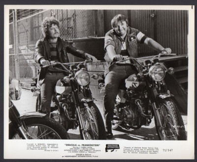 Russ Tamblyn & Bruce Kimball bikers DRACULA vs. FRANKENSTEIN horror ...