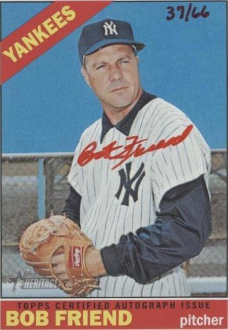2015 Topps Heritage - Real One Autographs Bob Friend #ROA-BF Red Ink ...