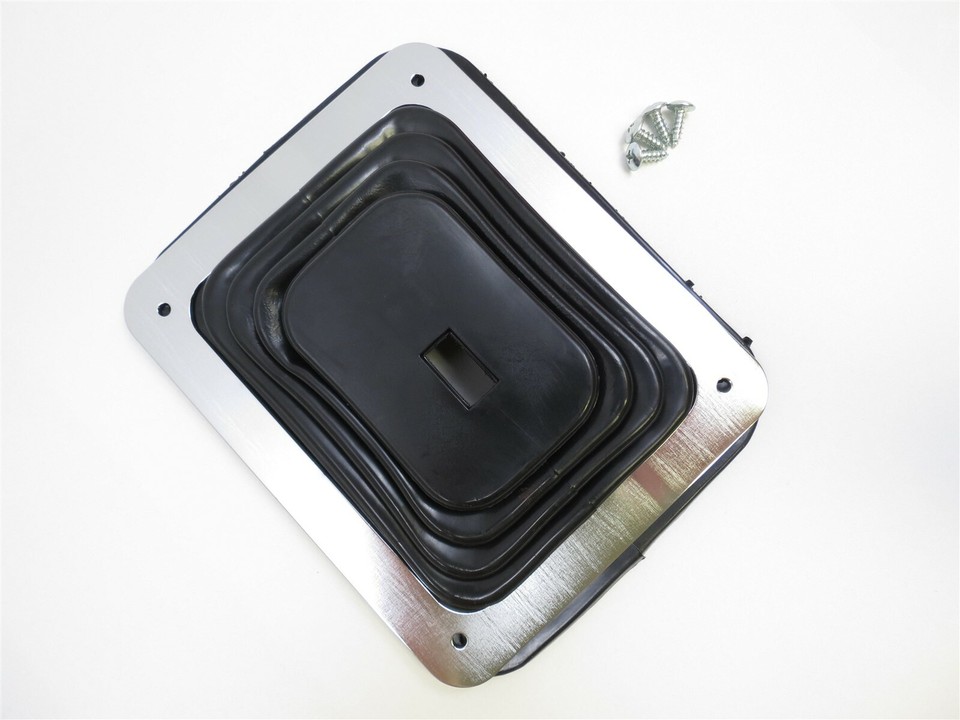 Hurst Rubber Shifter Boot Chrome Plate 5-5/8" X 6-3/4" Chevy Ford Mopar ...