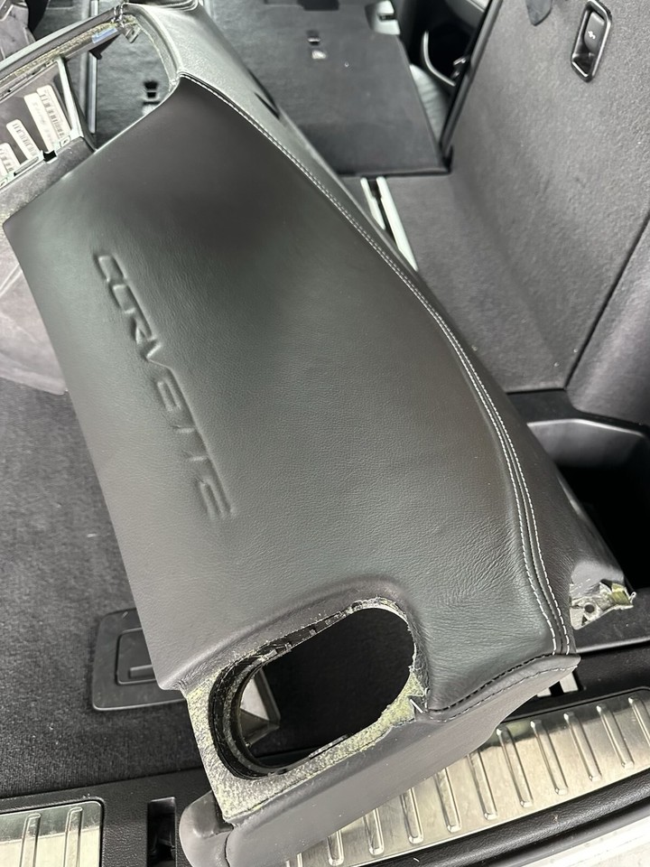 BLUE STITCHING DASH DASHBOARD REAL SUEDE & LEATHER COVER FOR CORVETTE ...