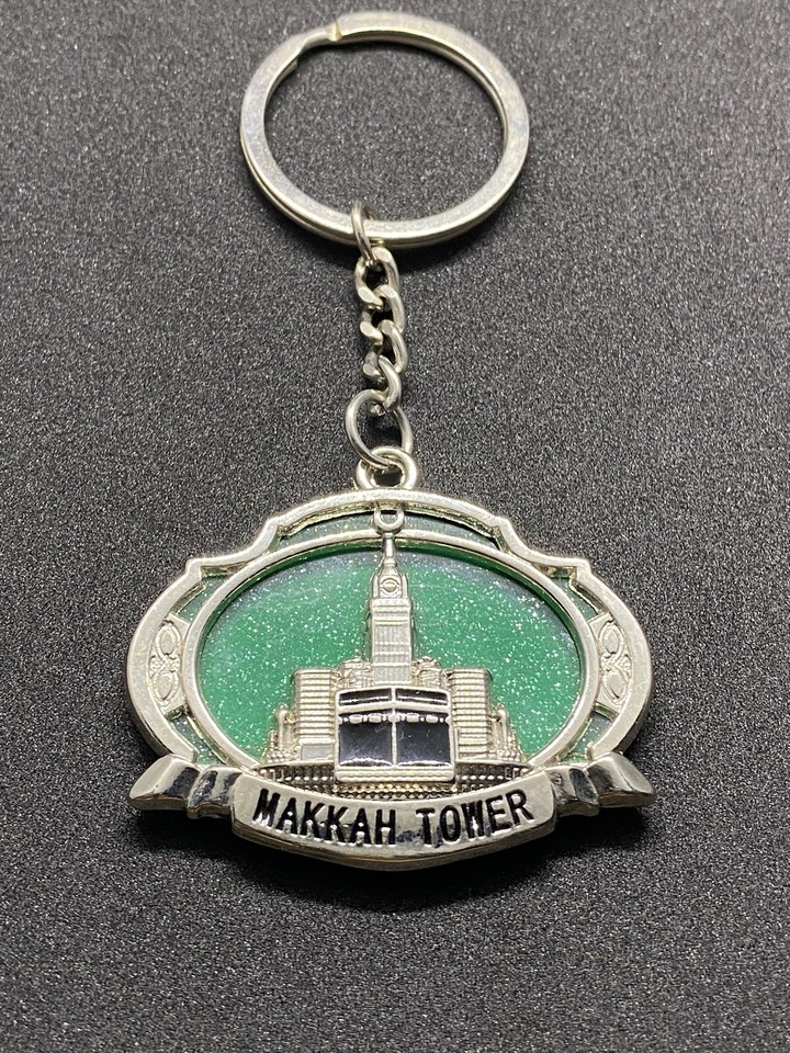 Saudi Arabia Makkah Tower Souvenir Arab KeyChain Gift Shinny Green ...