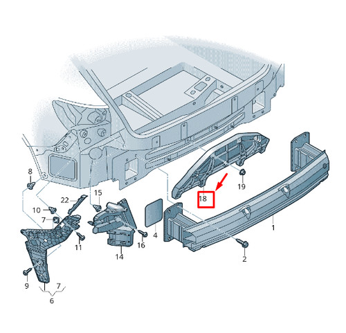 NEW AUDI E-TRON GE REAR BUMPER HOLDING STRAP 4KE807329 NO IMPORT DUTIES ...