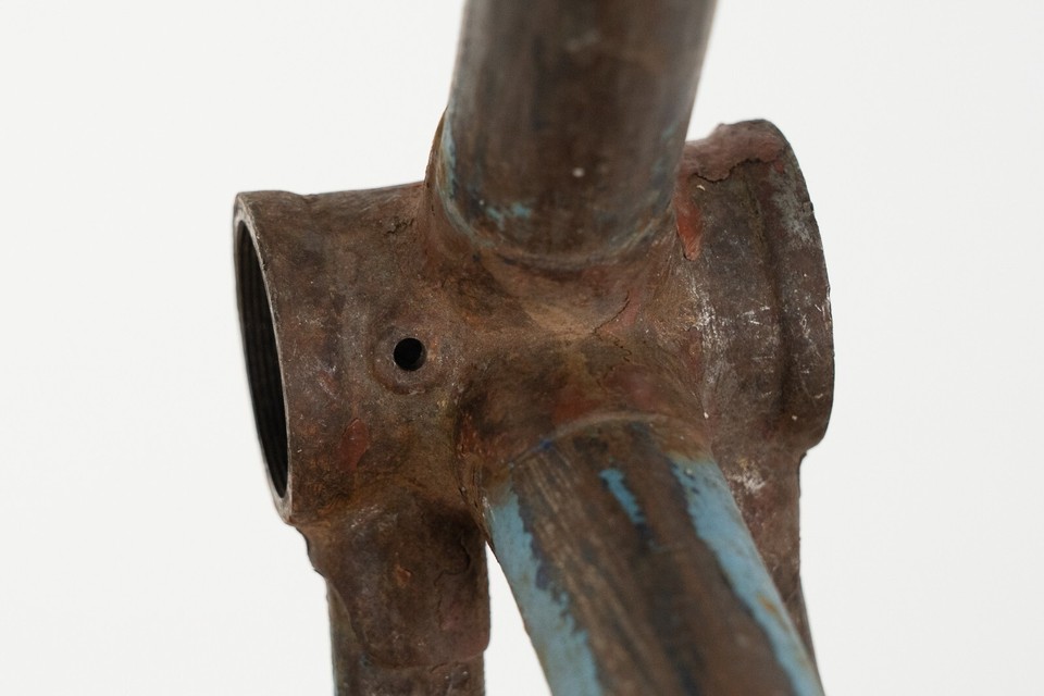UNKNOWN ITALIAN STEEL FRAME VINTAGE ROAD RACING BIKE BICYCLE LUGS OLD ...