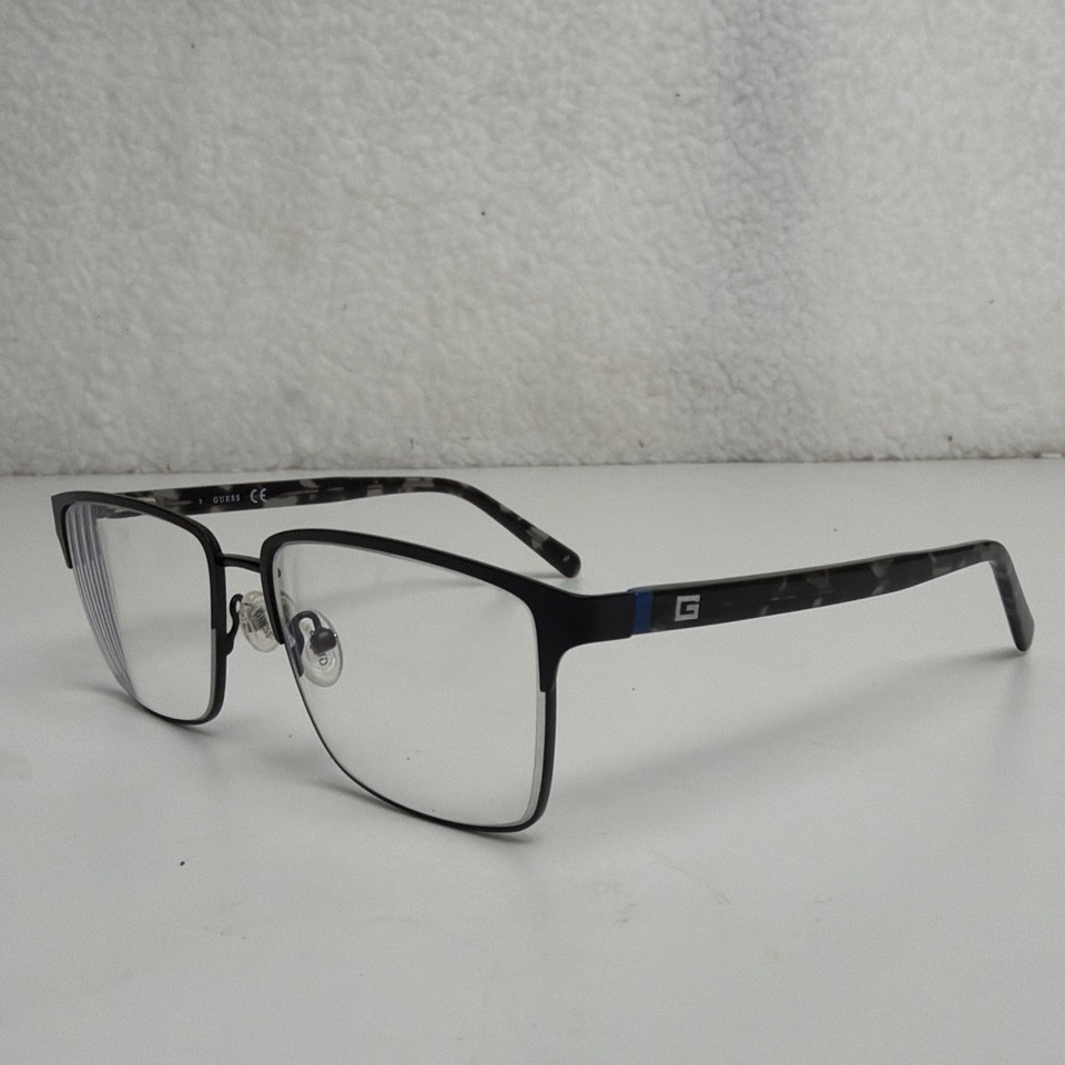 Guess Men’s Matte Black Metal Eyeglasses 54-16-145 FRAMES ONLY GU50070 ...
