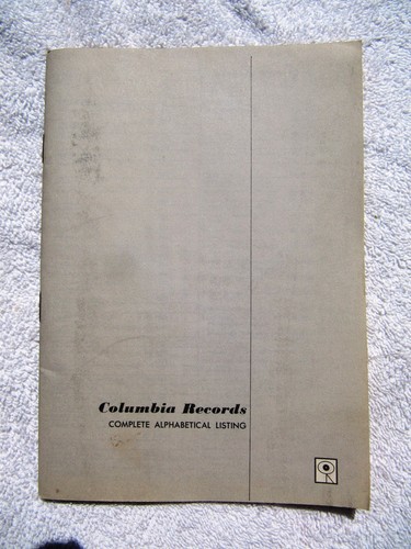 1959 COLUMBIA RECORDS Complete Alphabetical Listing LP 33 RECORD ...