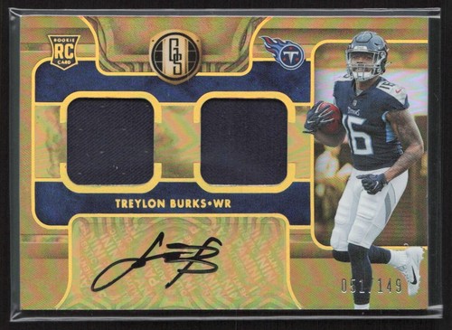 2022 Panini Gold Standard Rookie Jersey Autographs Double Prime Treylon ...