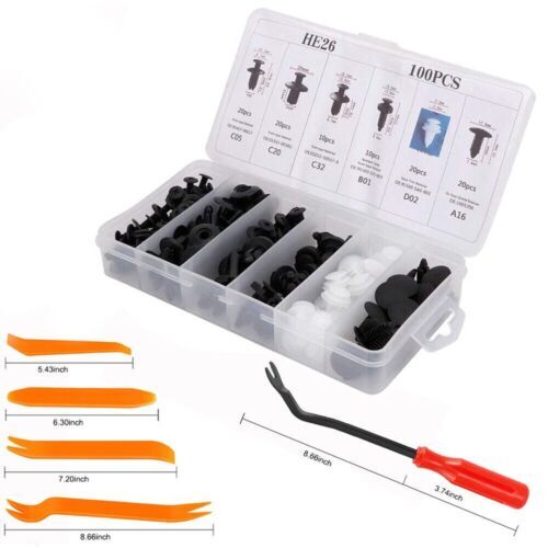 100pcs Car Body Plastic Trim Retainer Fastener Clips Push Pin Fender ...