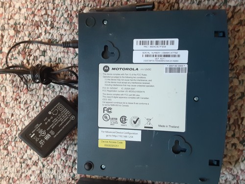 Motorola 3347WG DSL Modem & 4-port Wired/Wireless Router with power ...