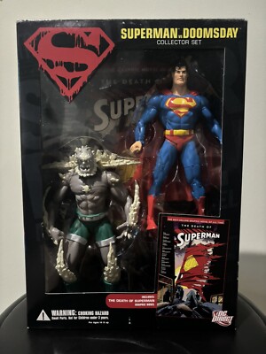 DC DIRECT COMIC SUPERMAN VS DOOMSDAY ACTION FIGURE SET W COMIC | eBay