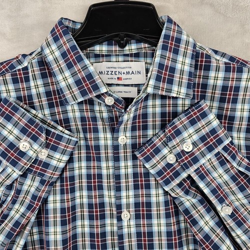 Mizzen Main Leeward Performance Mens Dress Shirt Long Sleeve Button ...