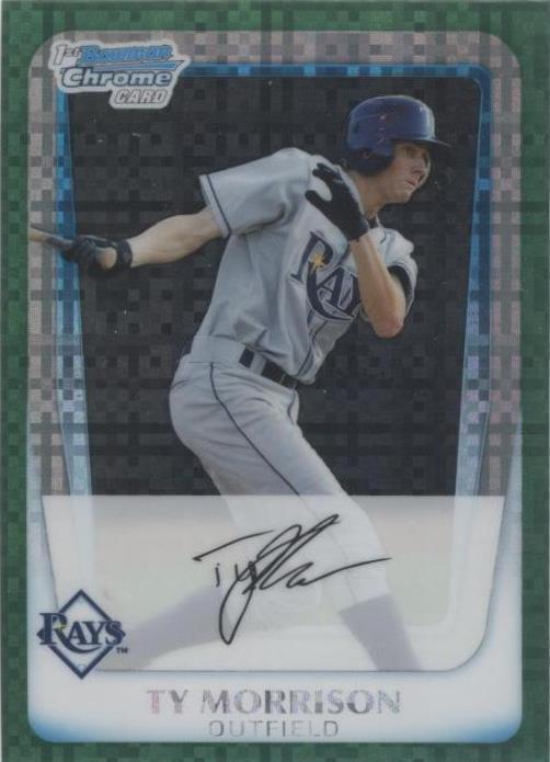 2011 Bowman Chrome - Prospects Ty Morrison #BCP140 Green X-Fractor (RC ...