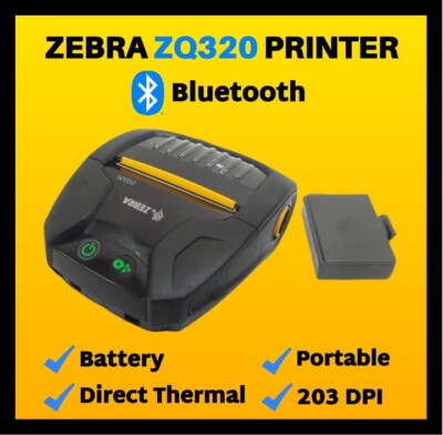 Zebra ZQ320 Thermal Receipt Printer Bluetooth, ZQ32-A0E02T0-00, 3 inch ...