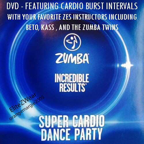 Zumba Fitness DVD SUPER CARDIO DANCE PARTY Zes Superstars-55 minutes-14 ...