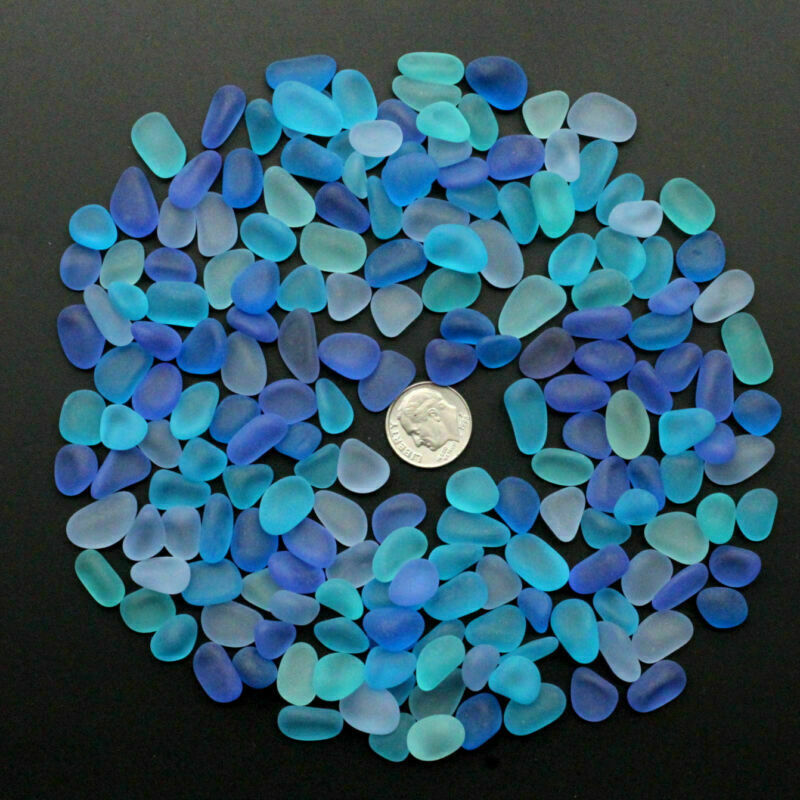 blue beach sea glass cobalt aqua 20 pieces mixed color lot bulk fish ...