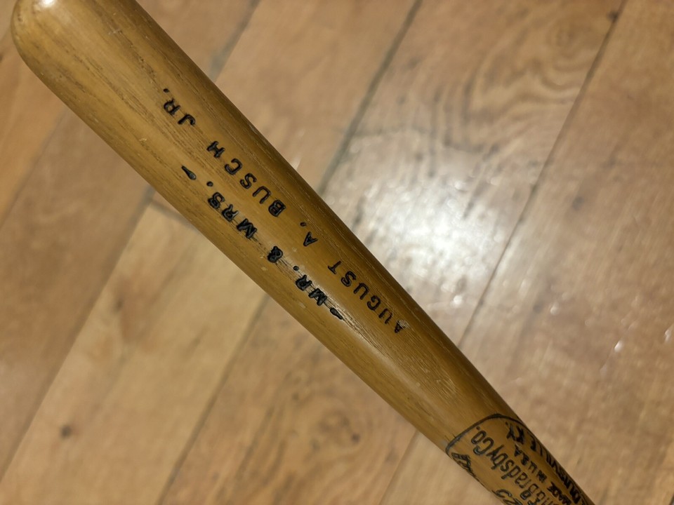 Mini Baseball Bat Mr & Mrs August A Busch Jr Hillerich & Bradsby ...
