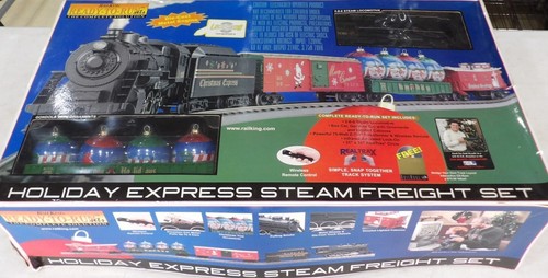 MTH RAIL KING 2000 HOLIDAY EXPRESS STEAM FREIGHT TRAIN SET 2-8-0 ...