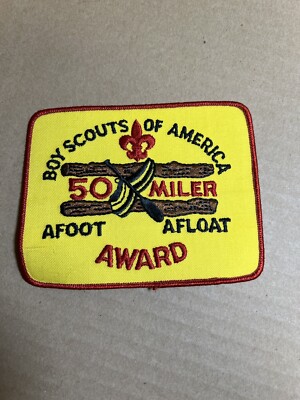 50 Miler Afoot Afloat Award Boy Scouts of America BSA Patch 5" x 4" NOS ...