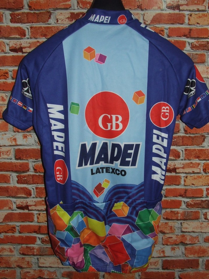 MAPEI LATEXCO SPORTFUL BIKE CYCLING JERSEY SHIRT MAILLOT CYCLISM tg. L ...