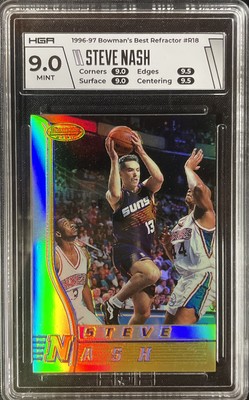 1996 Bowman's Best Rookie RC Steve Nash HGA 9.0 MINT Phoenix Suns #R18 NBA | eBay